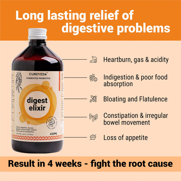 Buy Digest Elixir for Digestive Health - Cureveda | Best Syrup for ...