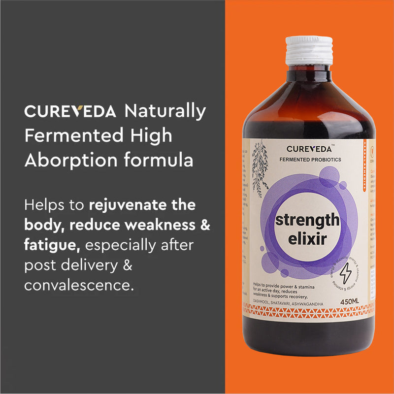 Buy Cureveda Strength Elixir - Herbal Energy & Probiotic Supplement