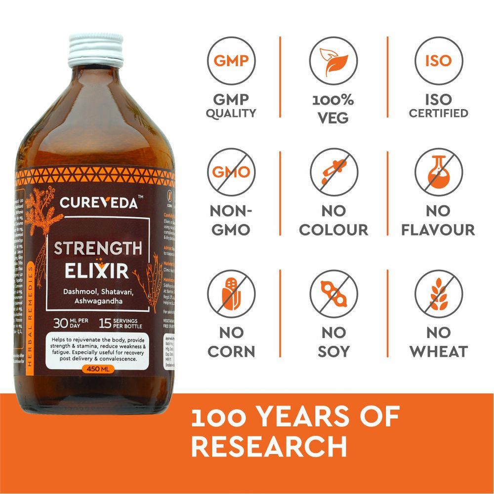 Buy Cureveda Strength Elixir Supplements | Body Rejuvenate & Revitalize