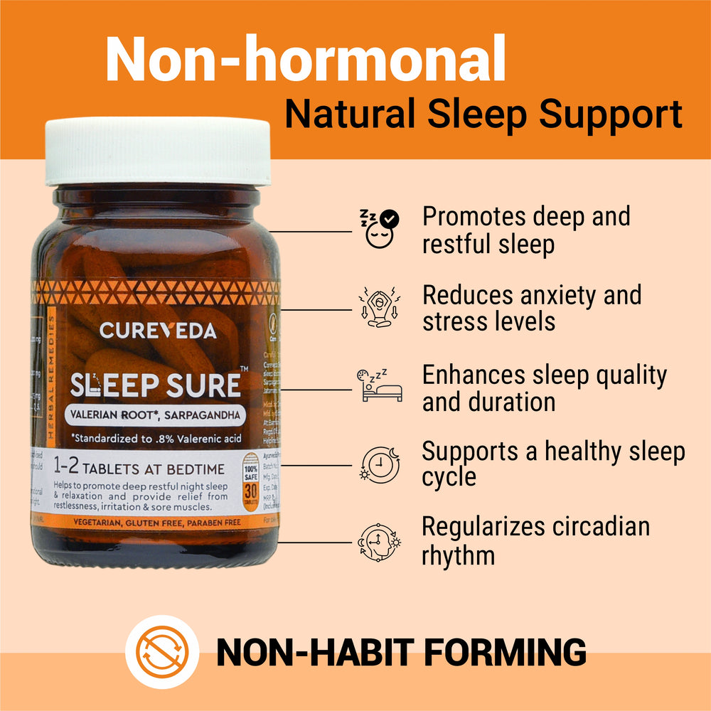 Buy Cureveda Sleep Sure Supplements | Organic Insomnia – Sleeplessness ...
