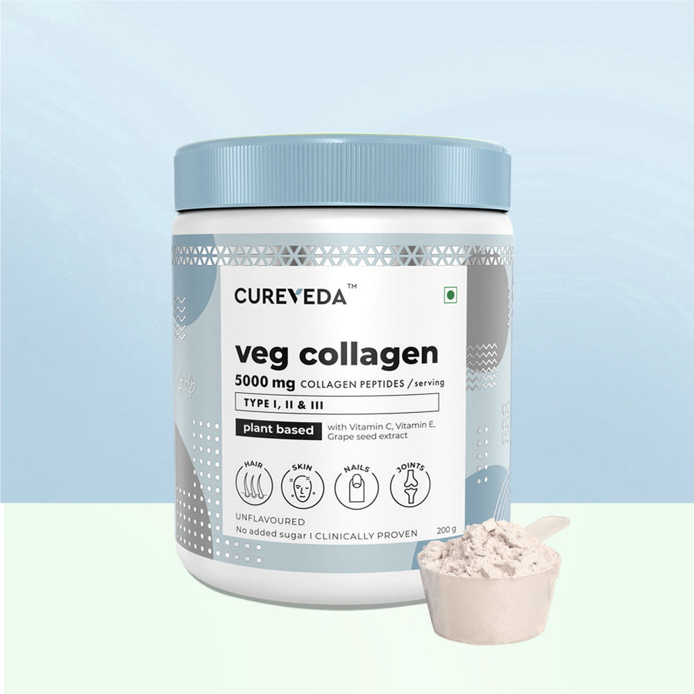 Cureveda Collagen Building Supplements | Herbal Organic Plant Based Powders