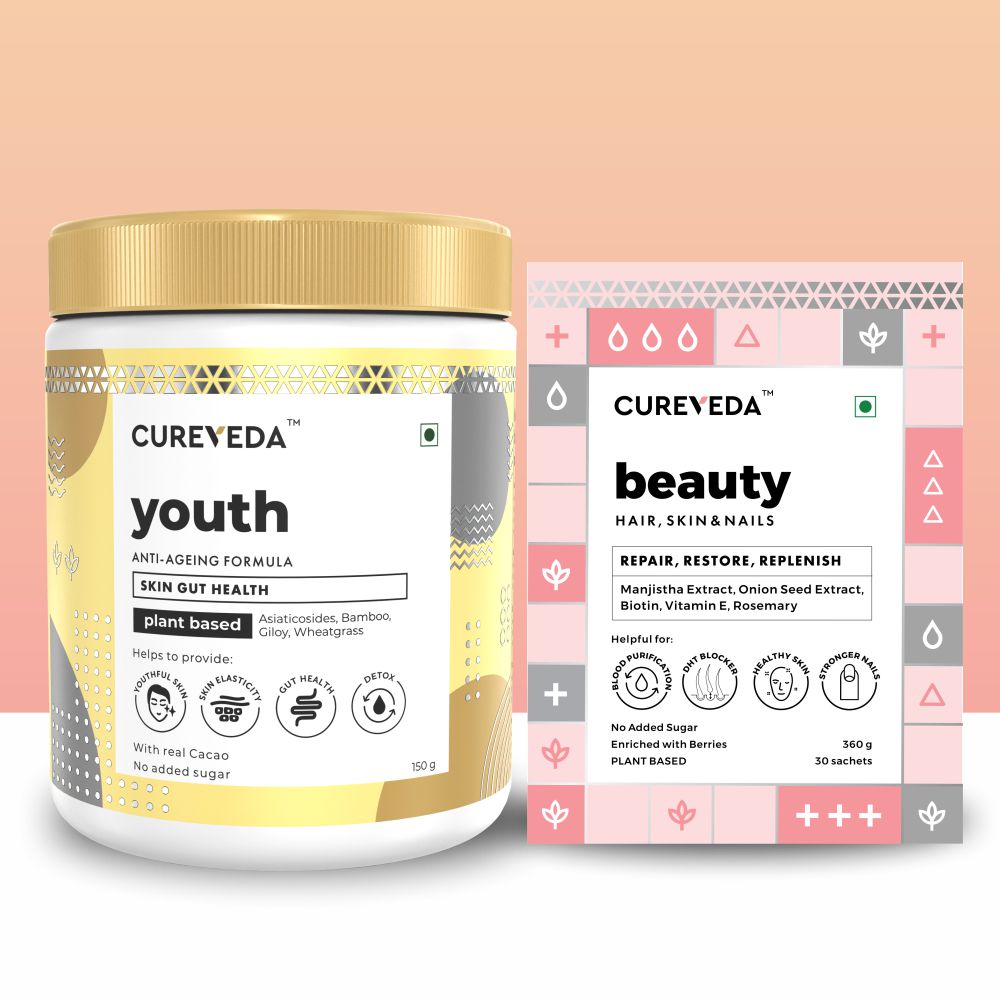 Buy Cureveda Youth & Beauty - Herbal Anti-Aging & Skin Care Combo Pack ...